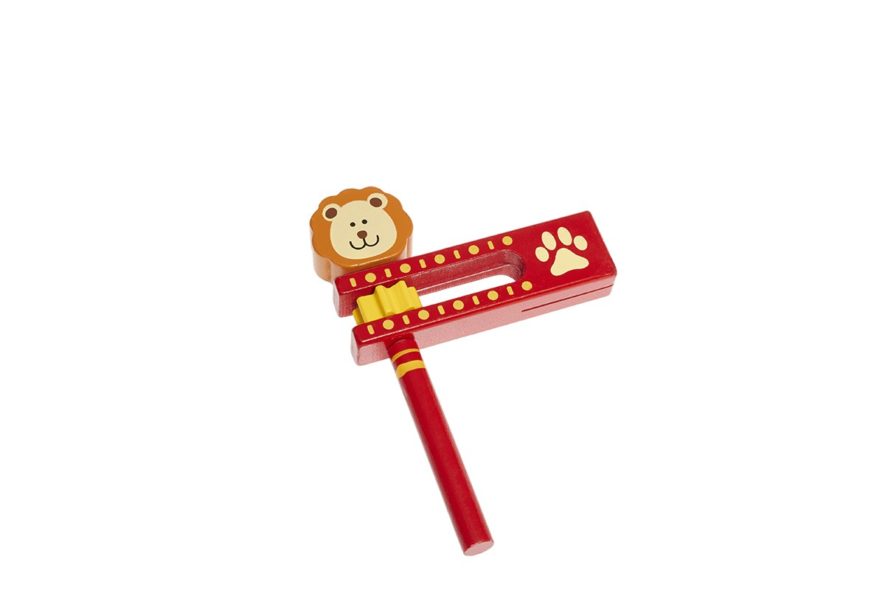 Carraca león de madera | Juguetutto